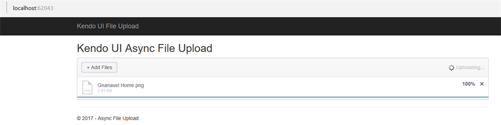Asynchronous File Upload Using Kendo Ui Async Upload With Mvc And